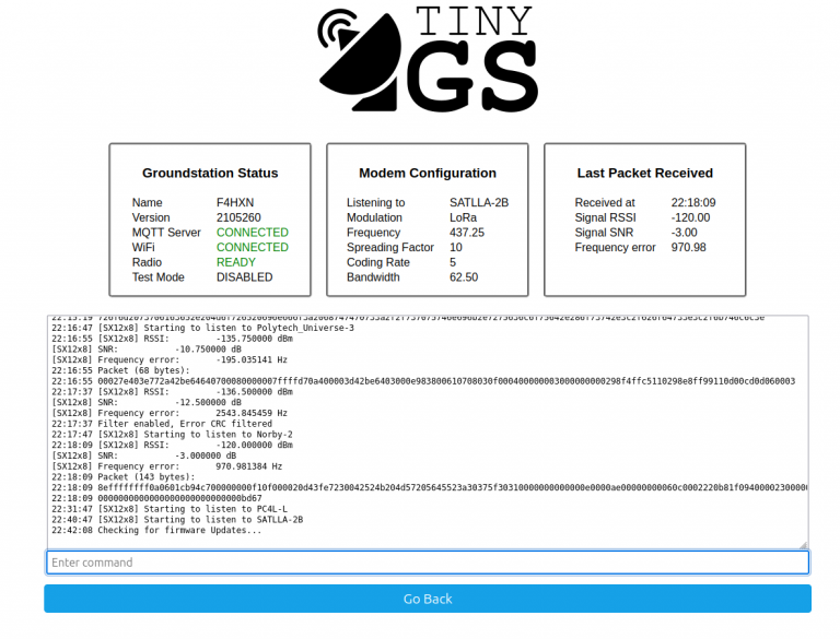 TinyGS – ESP32 Lora – F4HXN.fr